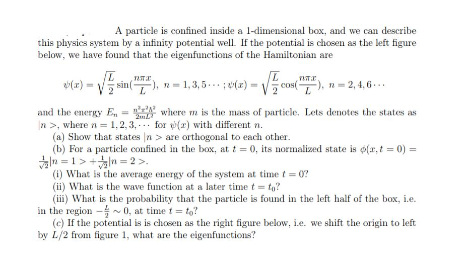 Solved A particle is confined inside a 1-dimensional box, | Chegg.com