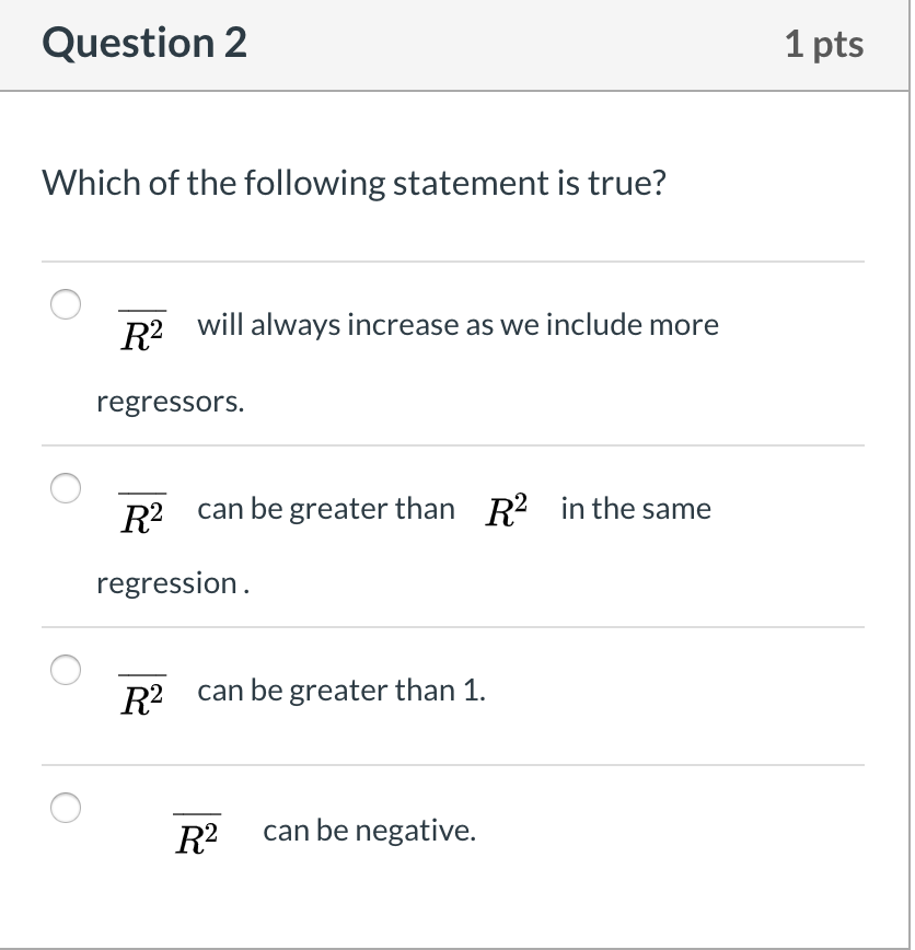 Solved Question 1 1 pts Suppose we estimate a multiple | Chegg.com
