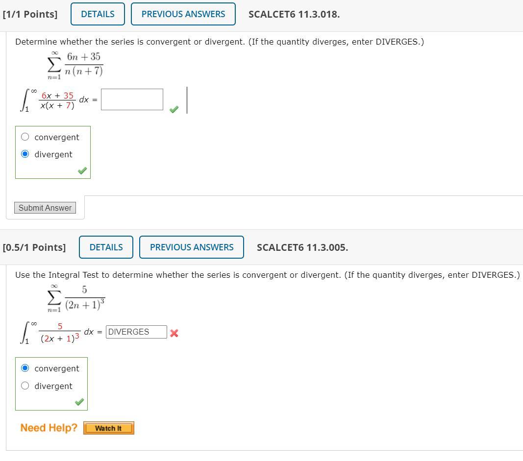 Solved [1/1 Points] DETAILS PREVIOUS ANSWERS SCALCET6 | Chegg.com