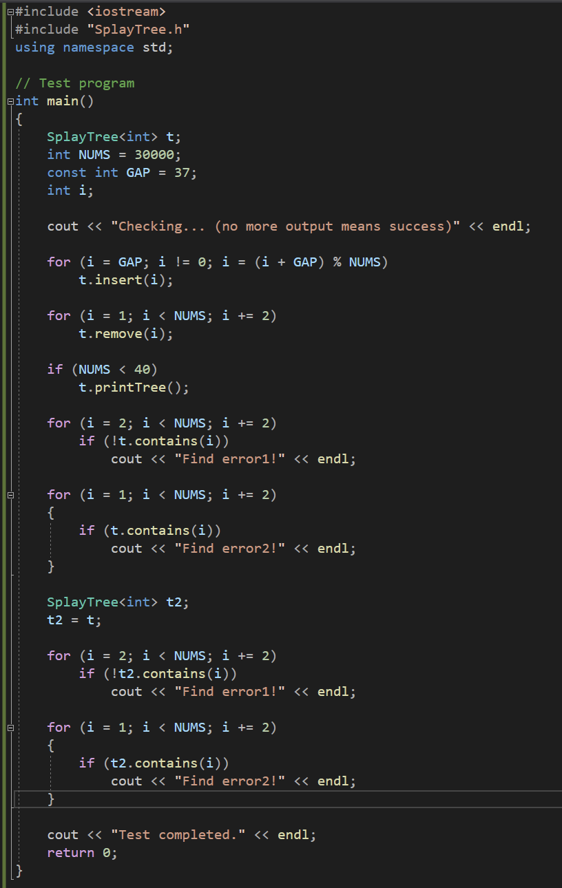 Solved Write the findMin() function in Splay Tree class | Chegg.com