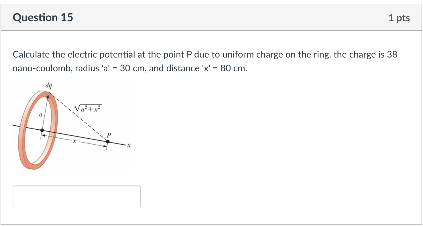 Solved Calculate the electric potential at the point P due | Chegg.com