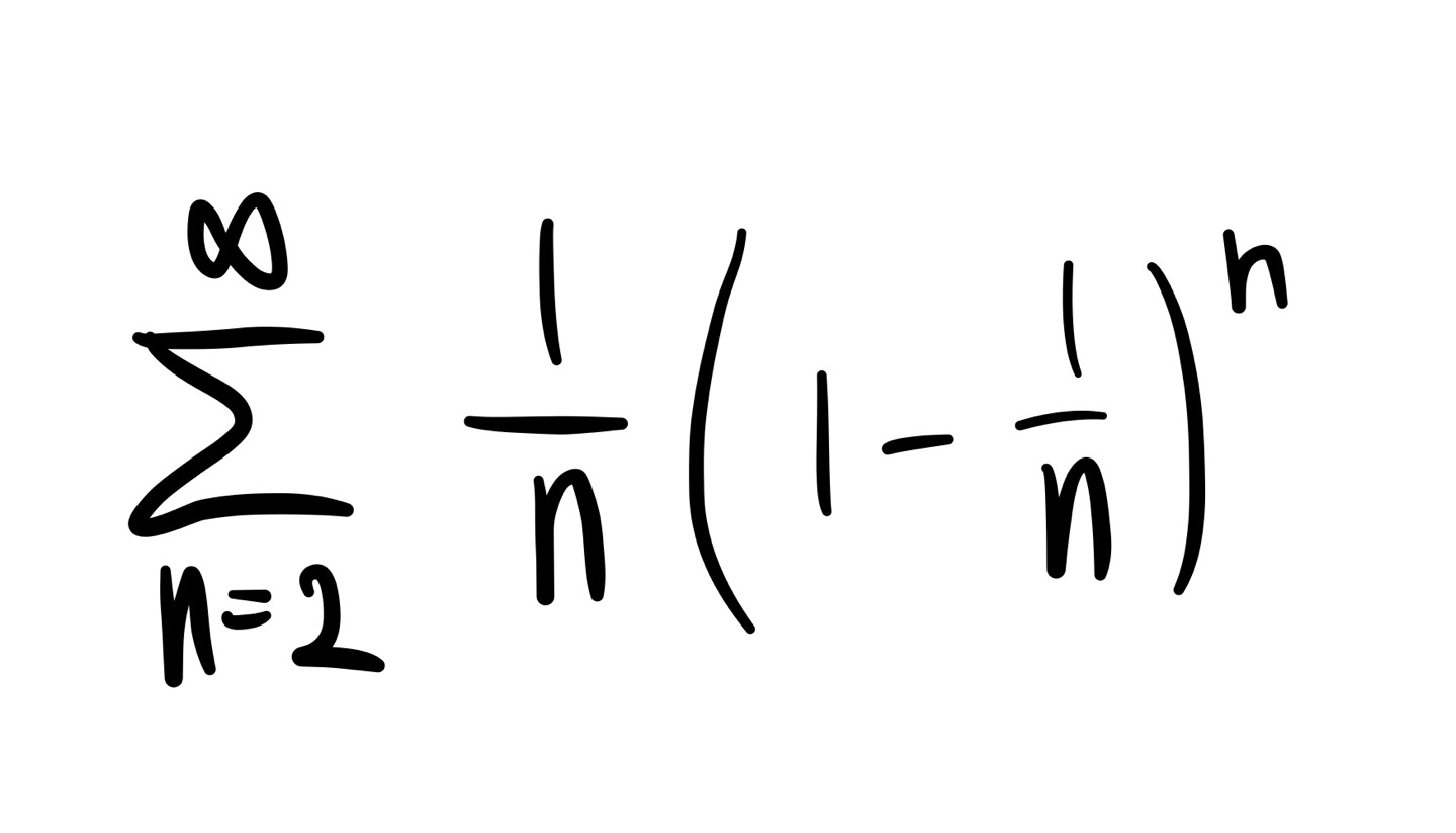 Solved ∑n=2∞n1(1−n1)n | Chegg.com