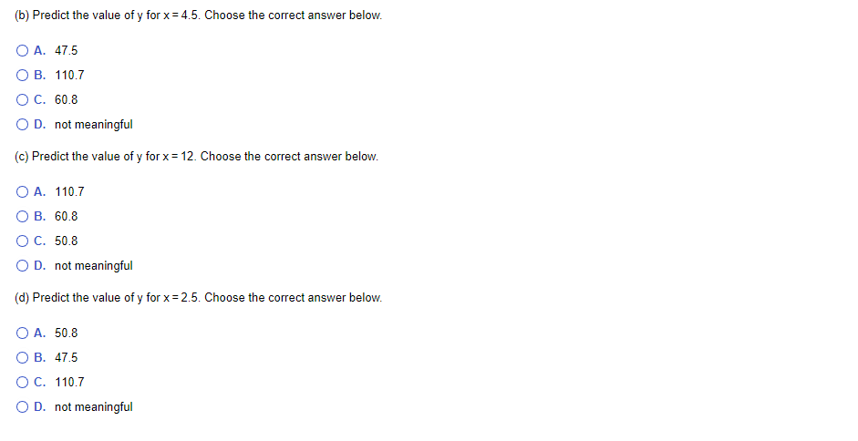 Solved Find the equation of the regression line for the | Chegg.com