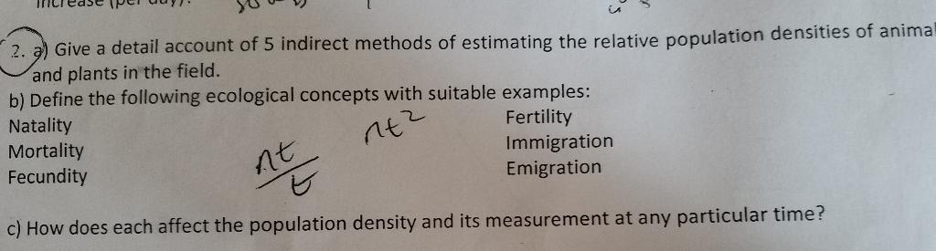 Solved 2. ) Give a detail account of 5 indirect methods of | Chegg.com