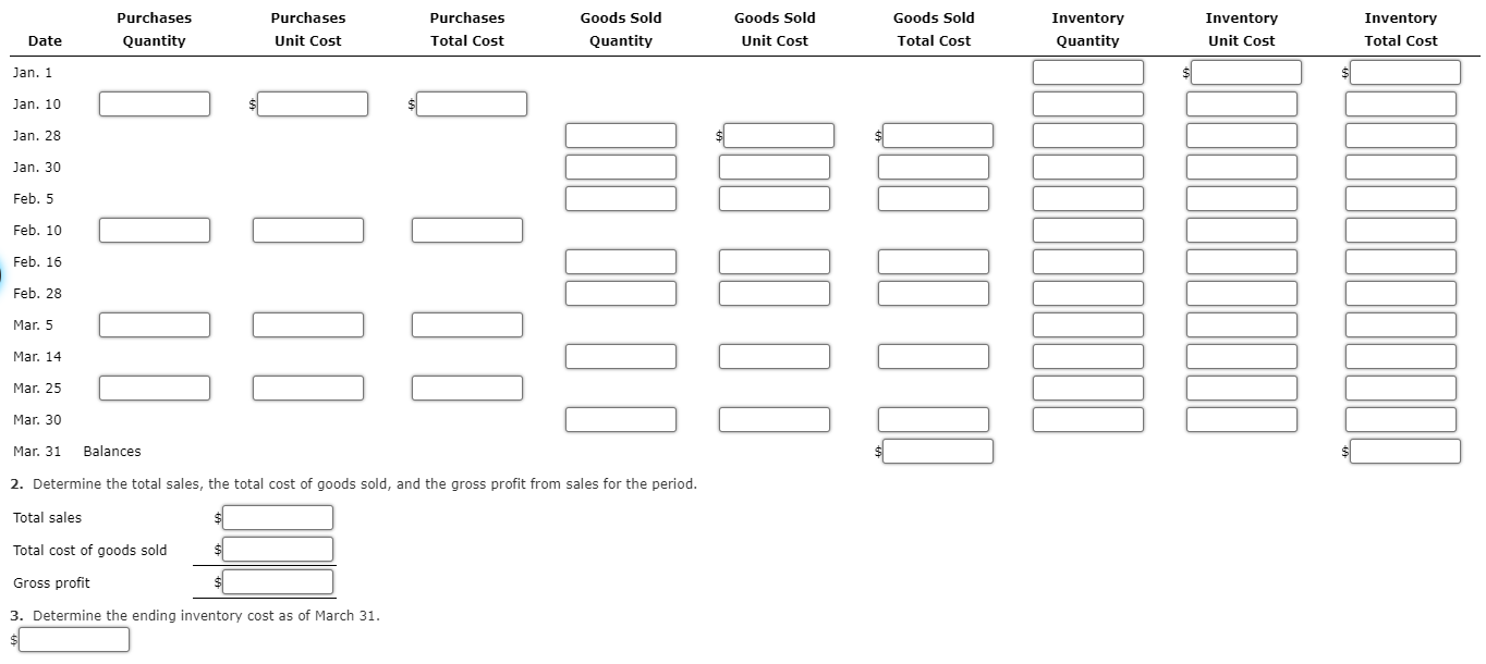 Solved Weighted average cost method with perpetual | Chegg.com