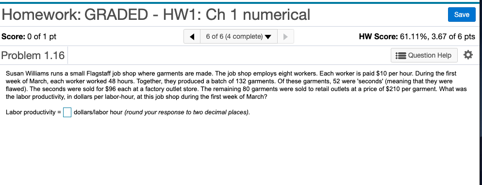 Solved Homework Graded Hw1 Ch 1 Numerical Save Score 0