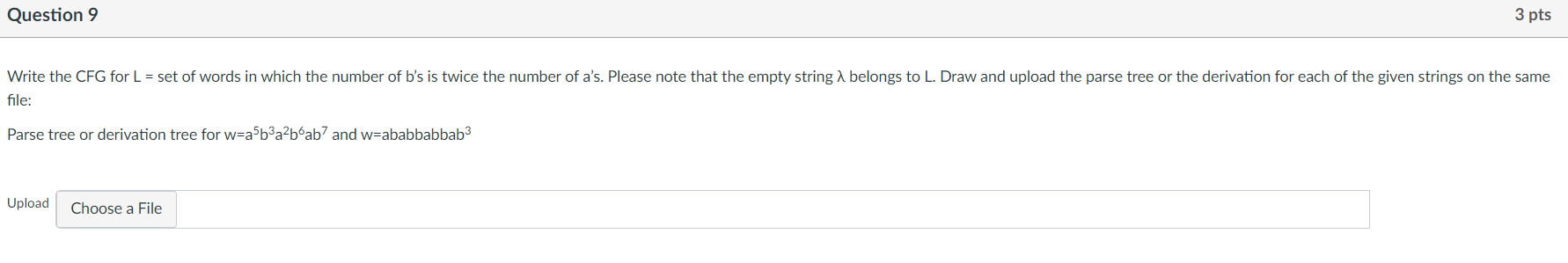 Solved Write the CFG for L = set of words in which the | Chegg.com