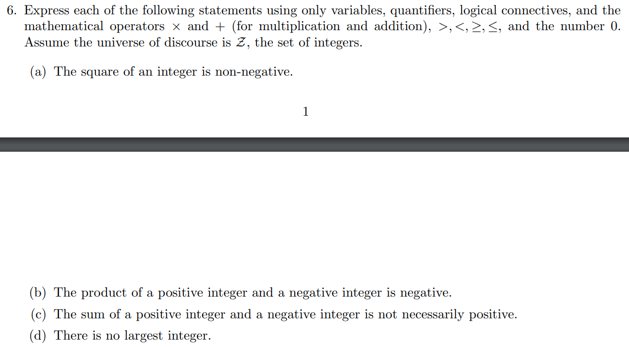 Solved Express each of the following statements using only | Chegg.com