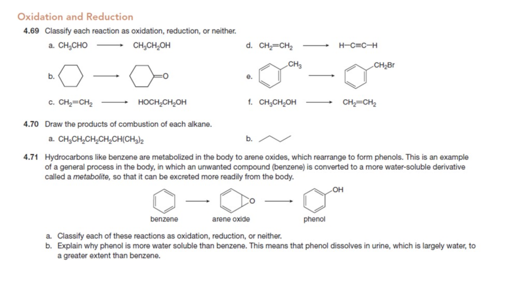 Solved Oxidation and Reduction 4.69 Classify each reaction | Chegg.com