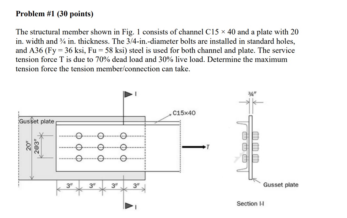The structural member shown in Fig. 1 consists of | Chegg.com