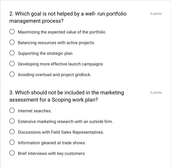 Solved 2. Which goal is not helped by a well- run portfolio | Chegg.com