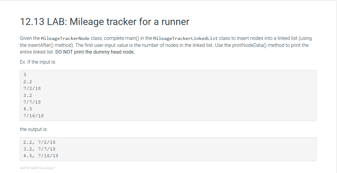 Solved 12.13 LAB: Mileage tracker for a runner Given the | Chegg.com