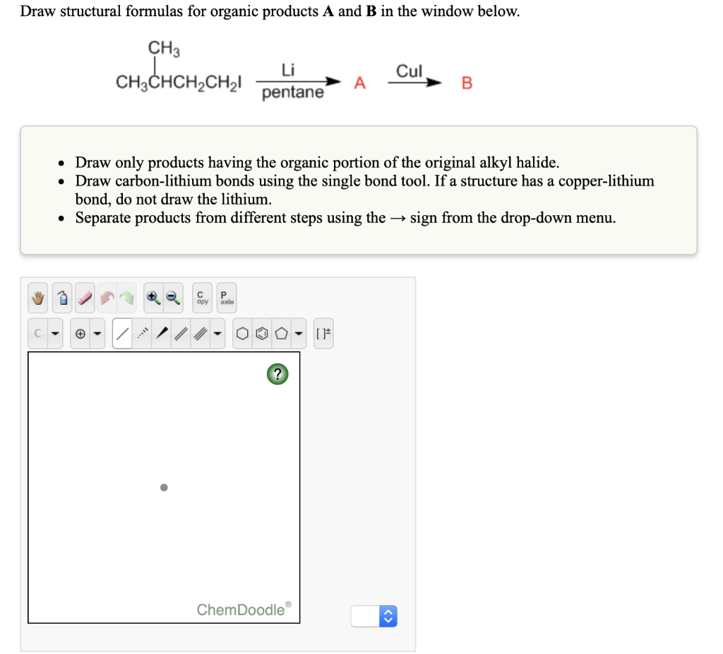 Solved Draw structural formulas for organic products A and B | Chegg.com