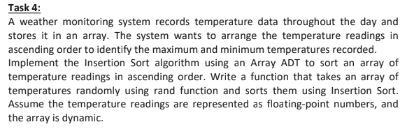 Solved A weather monitoring system records temperature data | Chegg.com
