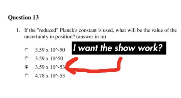 Solved Question 13 1. If the "reduced" Planck's constant is | Chegg.com