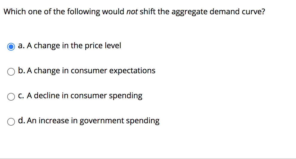 Solved Which one of the following would not shift the | Chegg.com