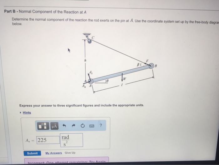 Solved I need part B and I have only one attempt remaining. | Chegg.com