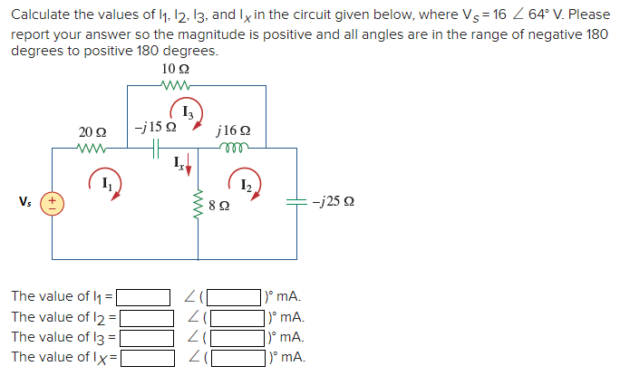 Solved Calculate The Values Of I1 I2 I3 And Ix In The 