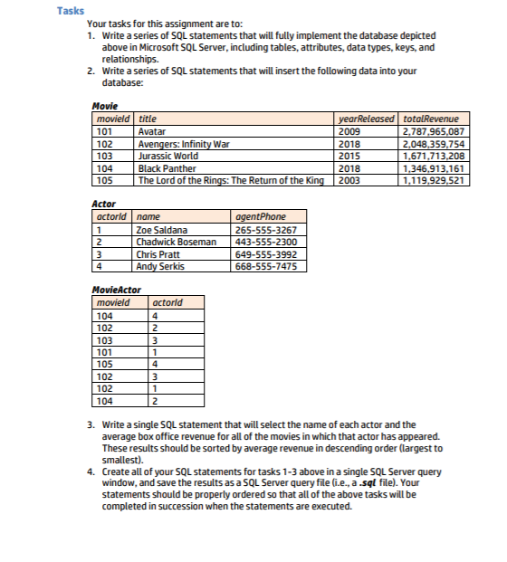 Solved SQL I need help with task #3 I have this code so | Chegg.com