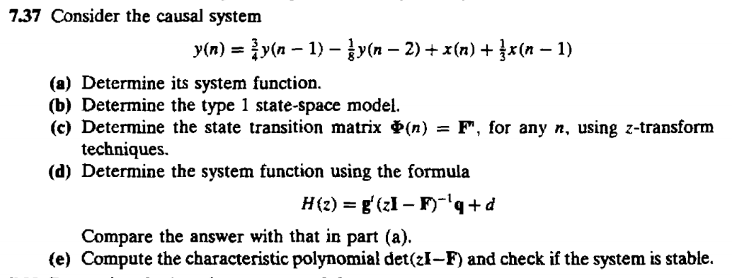 Solved 7.37 Consider the causal system | Chegg.com
