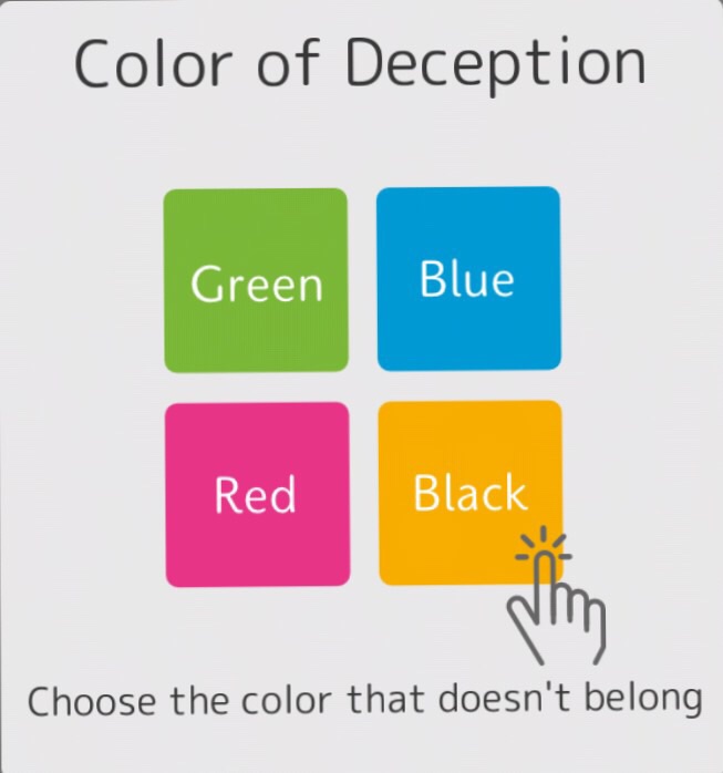 Solved Color of Deception Green Blue Red Black Choose the | Chegg.com