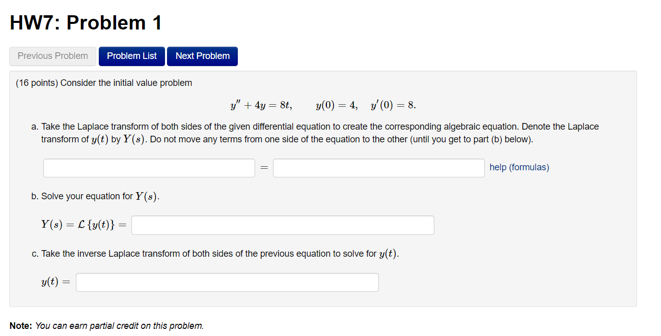 Solved HW7: Problem 1 Previous Problem Problem List Next | Chegg.com