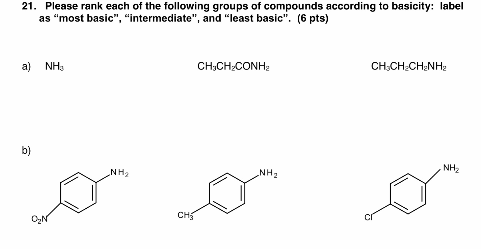 Solved 21. Please contact 21. Please rank each of the | Chegg.com
