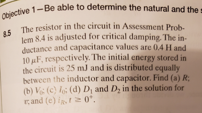 Solved Objective 1-Be able to determine the natural and the | Chegg.com