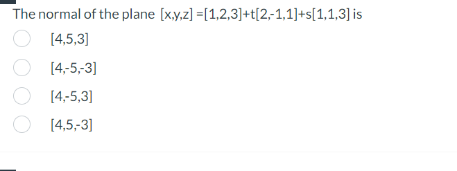 Solved The normal of the plane | Chegg.com
