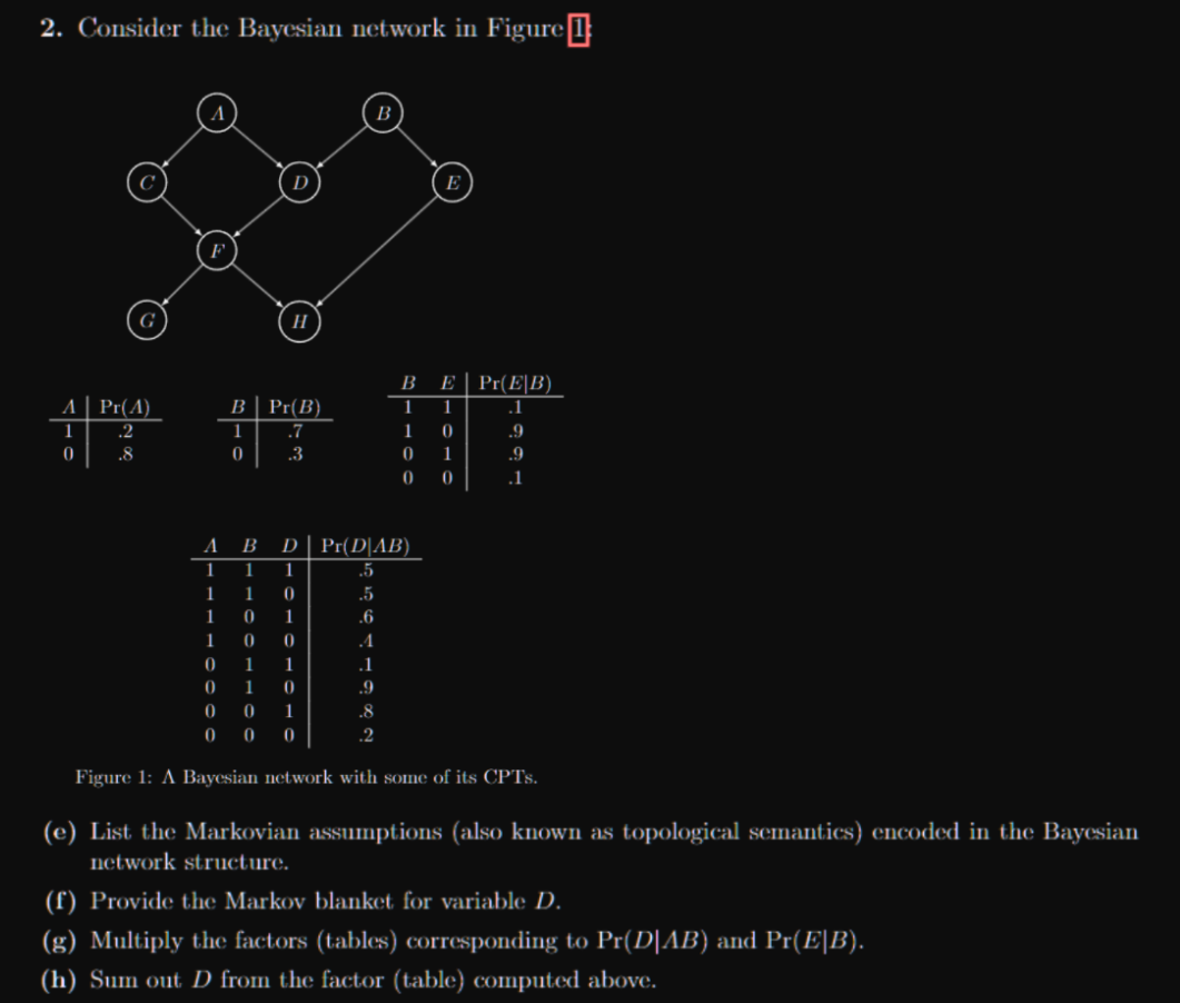 Solved e) ﻿List the Markovian assumptions (also known as | Chegg.com