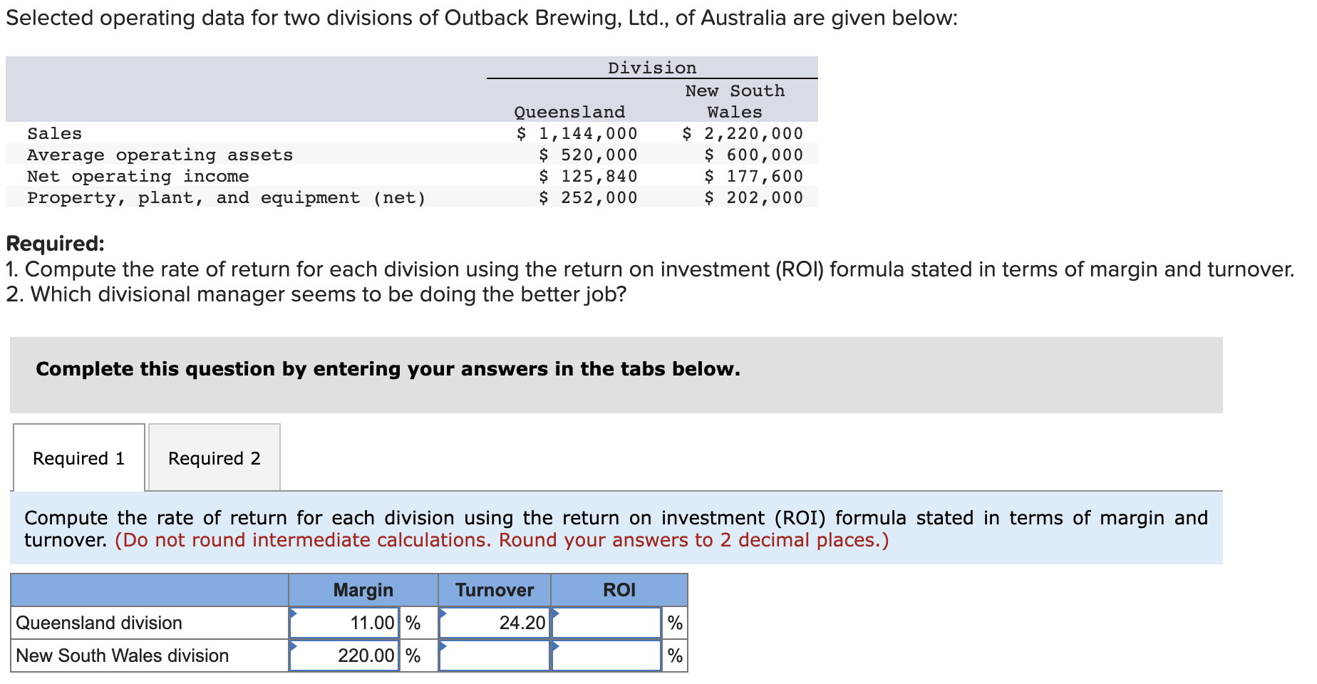 Solved Required: 1. Compute the rate of return for each | Chegg.com