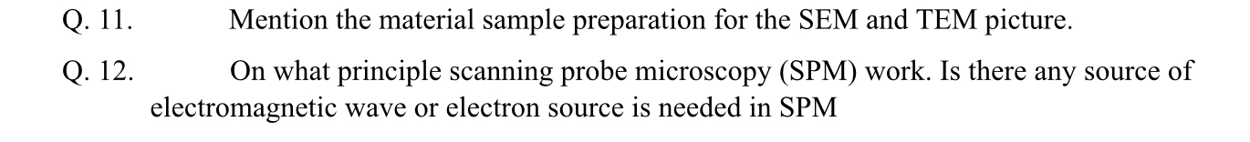 Solved Q. 11. Mention the material sample preparation for | Chegg.com