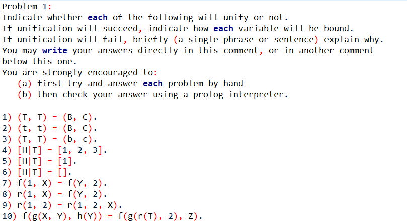 Solved Problem 1: Indicate whether each of the following | Chegg.com