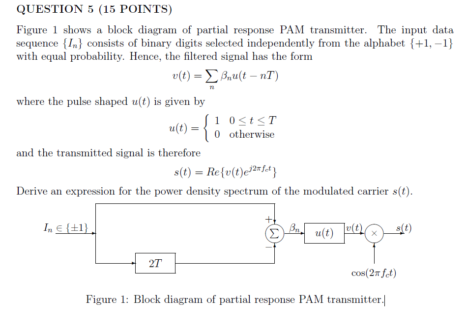 Solved QUESTION 5 (15 POINTS) Figure 1 shows a block diagram | Chegg.com