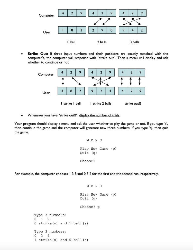 Solved I. This project is to write a simple game program | Chegg.com