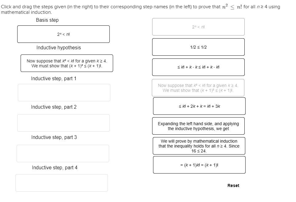 Solved 4 using Click and drag the steps given in the right) | Chegg.com