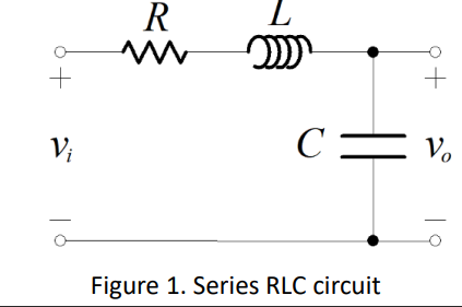 Solved R L + + Vi C = V. Figure 1. Series RLC circuit 3. | Chegg.com