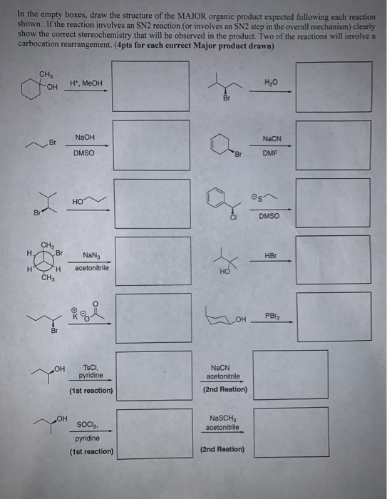 Solved In the empty boxes, draw the structure of the MAJOR | Chegg.com