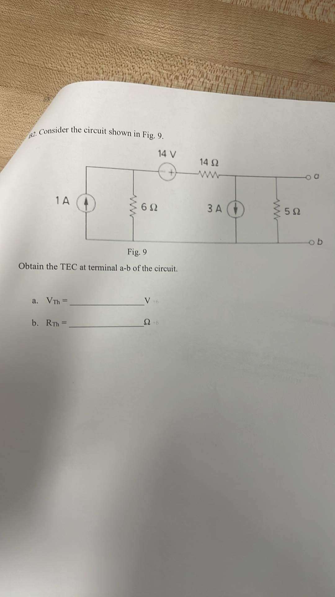 Solved B1. Consider the circuit shown in Fig. 8. Fig. 8 | Chegg.com