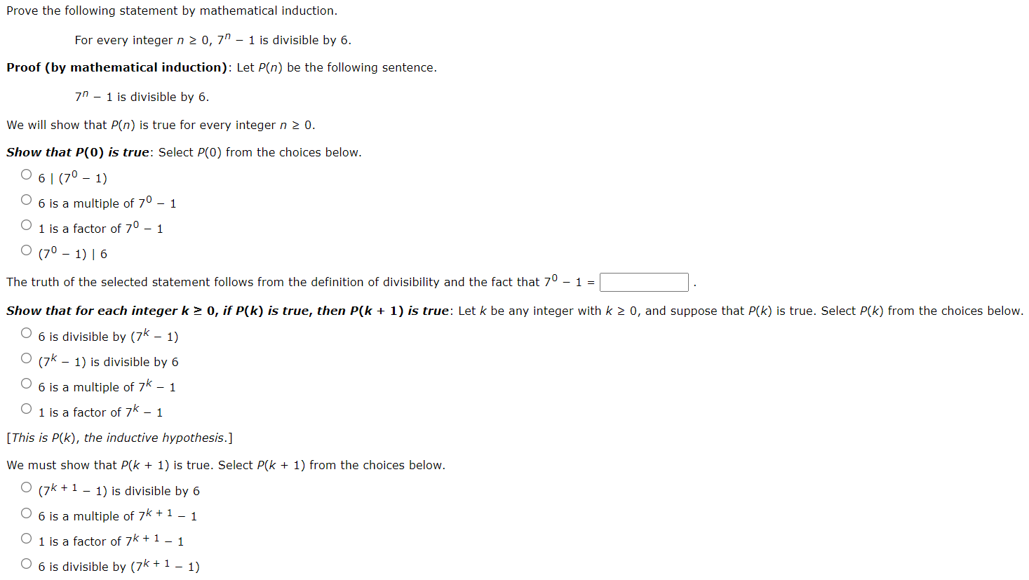Solved Prove the following statement by mathematical | Chegg.com