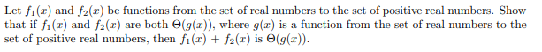Solved Let f1(x) and f2(x) be functions from the set of real | Chegg.com