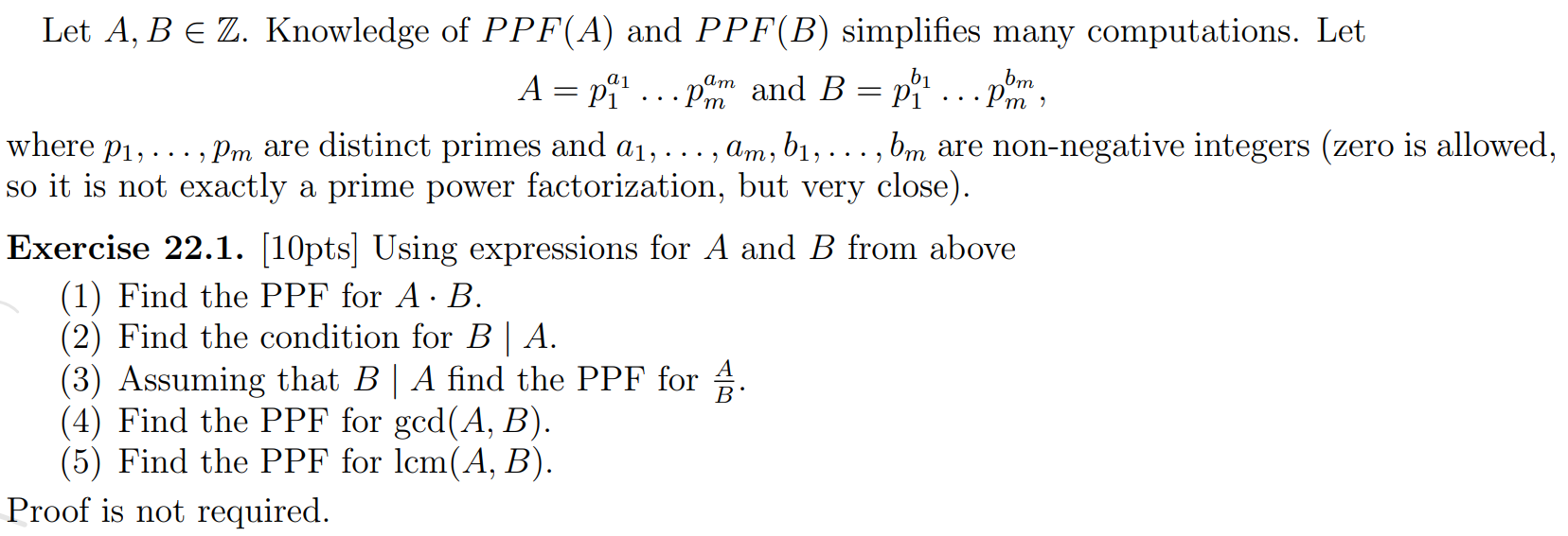 Solved Let A,B∈Z. Knowledge of PPF(A) and PPF(B) simplifies | Chegg.com