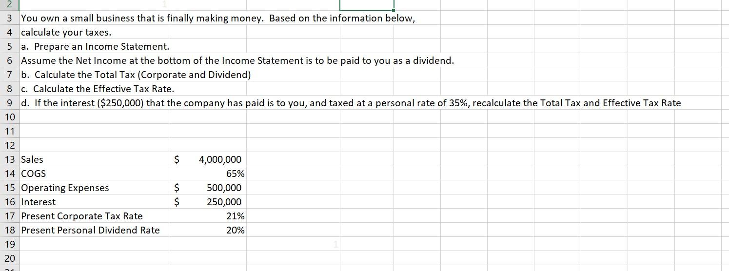 Solved 3 You own a small business that is finally making | Chegg.com