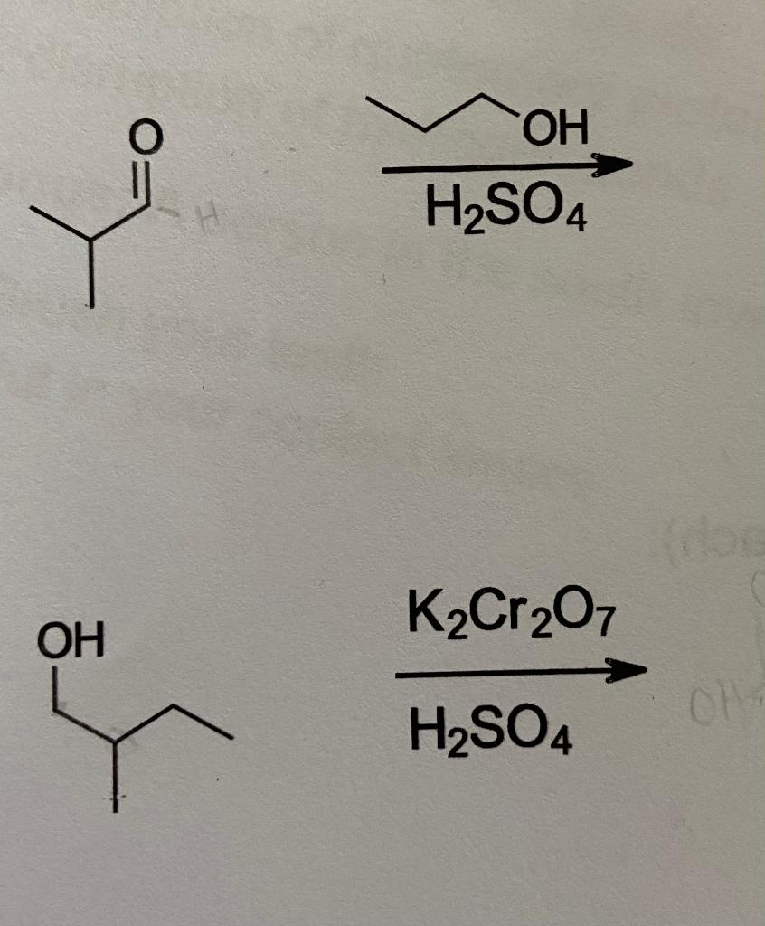 Solved ОН ко H2SO4 K2Cr2O7 ОН H2SO4 | Chegg.com
