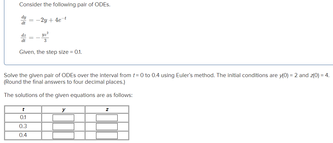 Solved Consider the following pair of ODEs. | Chegg.com