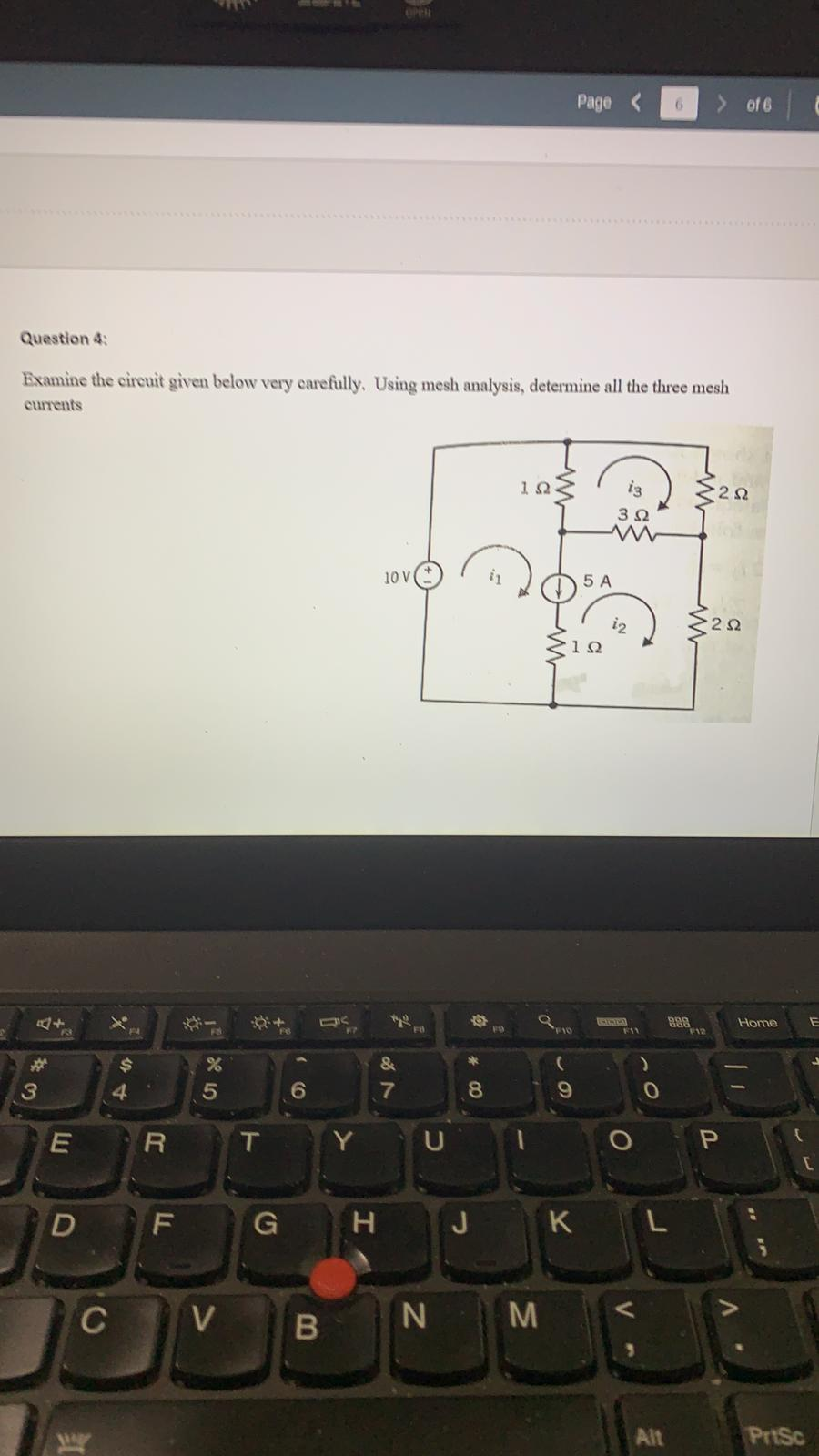 Solved Page > of 6 Question 4: Examine the circuit given | Chegg.com