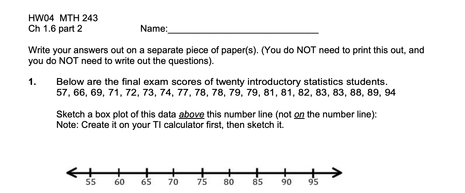 Solved Write your answers out on a separate piece of | Chegg.com