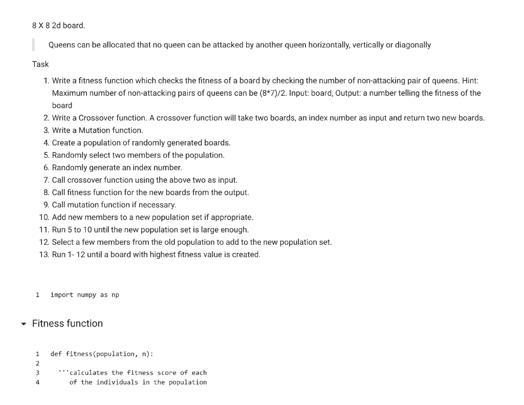 Genetic Algorithm Pseudo code: function | Chegg.com