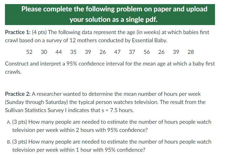 Solved Please complete the following problem on paper and | Chegg.com