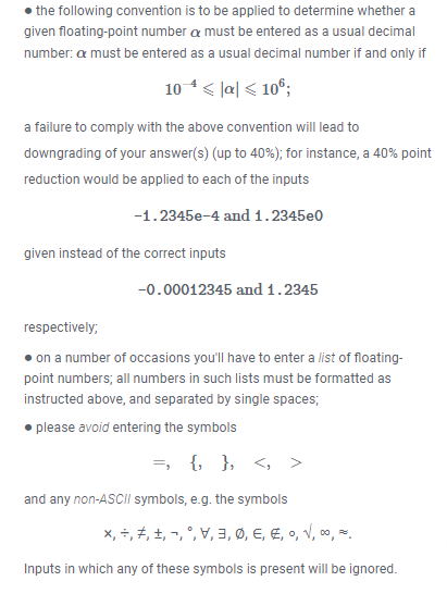 Solved GENERAL GUIDELINES FOR ALL QUESTIONS • The symbol of | Chegg.com